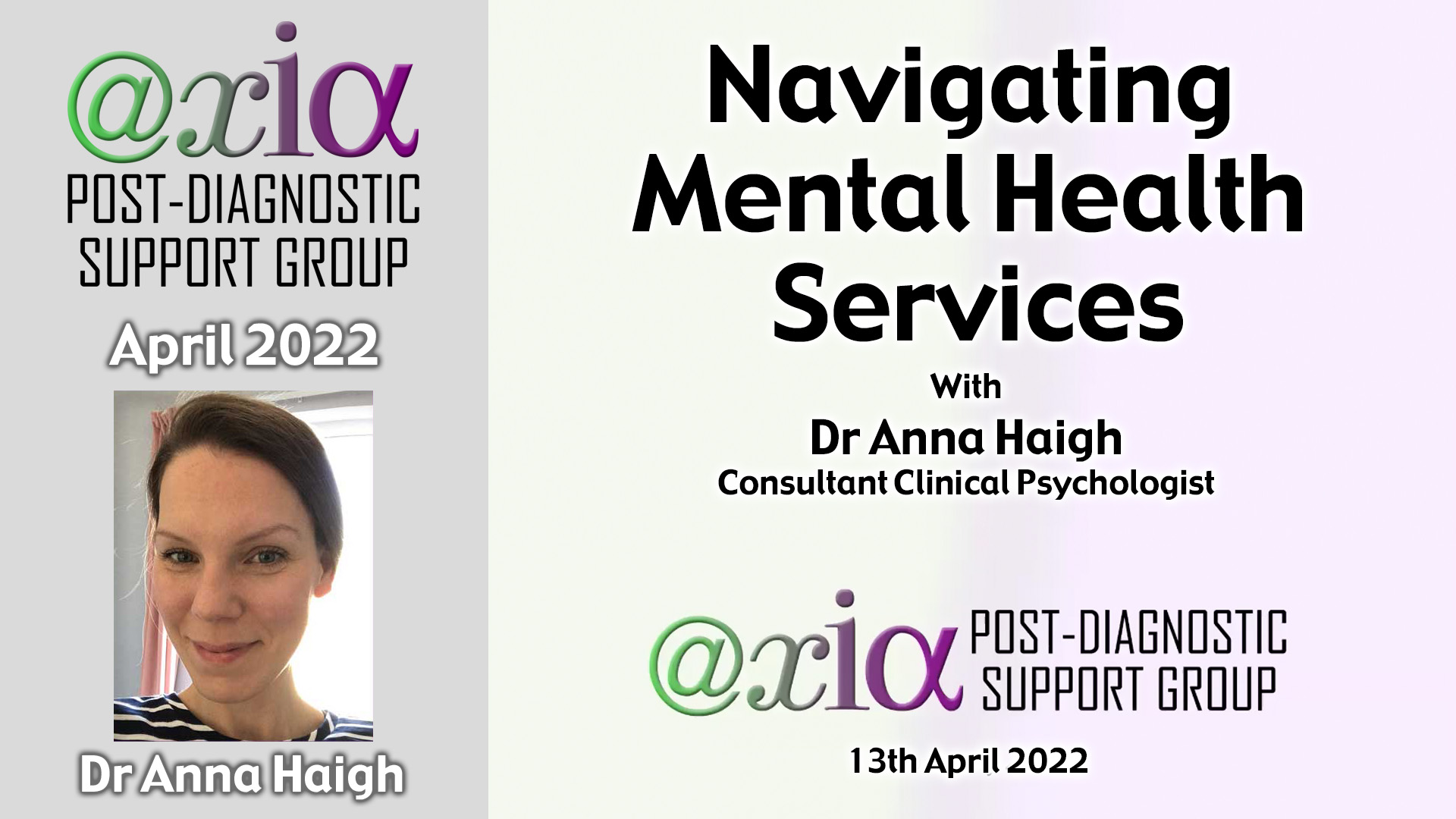 April PDSG Presentation with Anna Haigh – Navigating Mental Health ...
